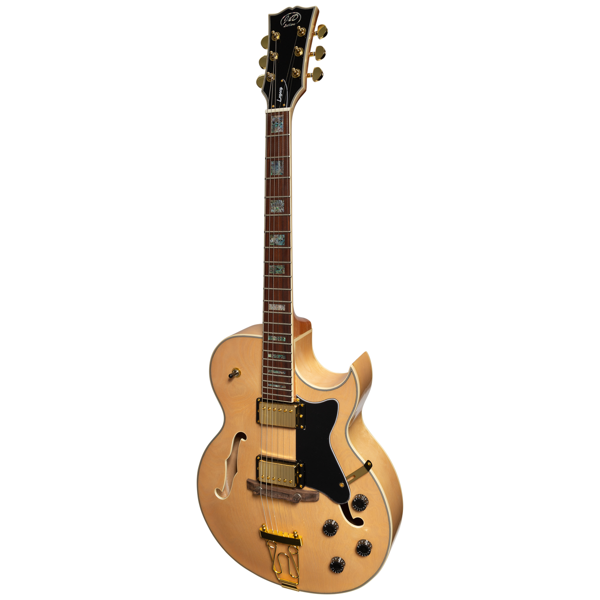 J&D Luthiers Hollow body ES-Style Archtop Electric Guitar (Natural ...