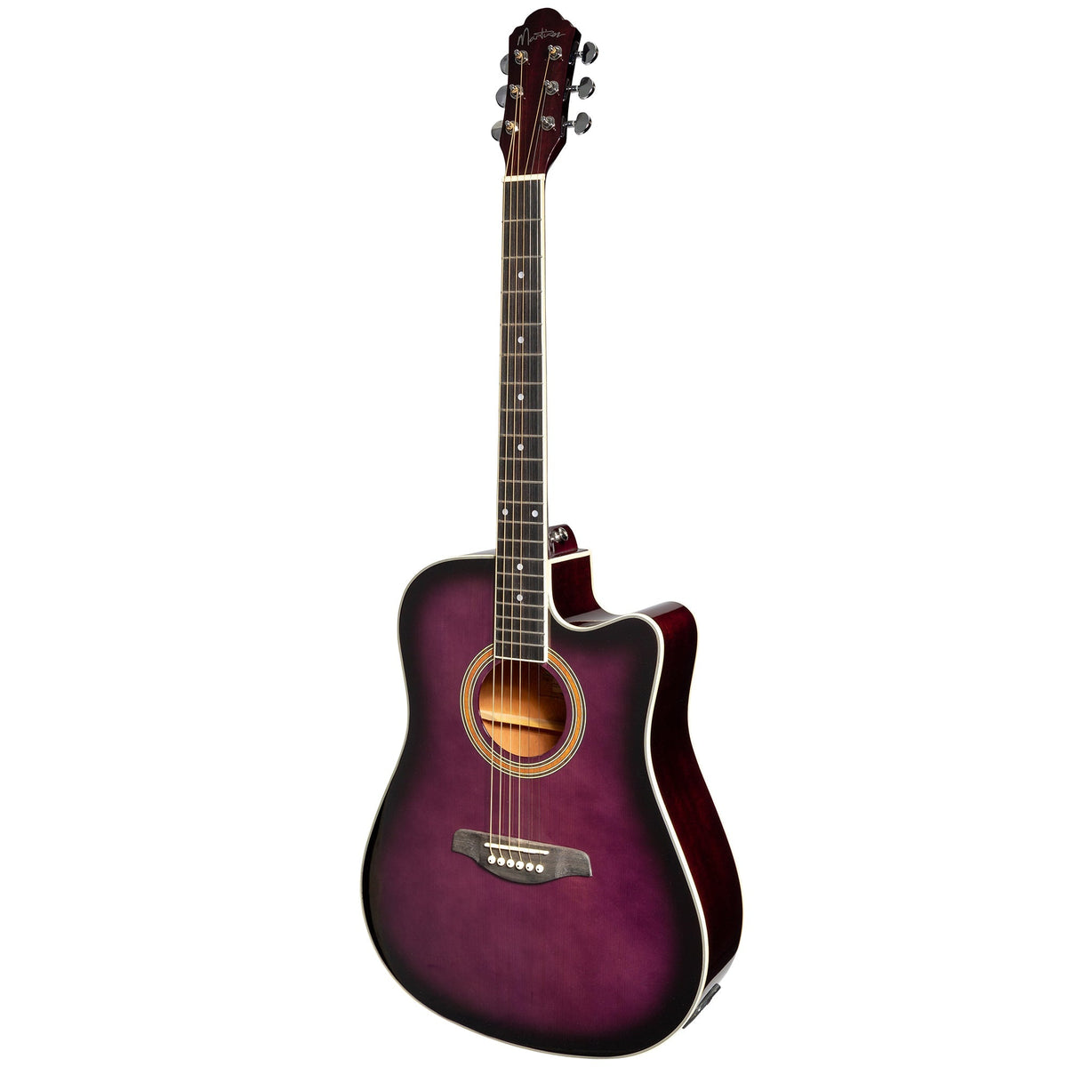 Martinez '41 Series' Dreadnought Acoustic Guitar. Cut-away Gloss Finis ...