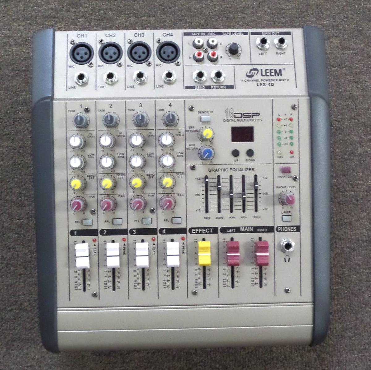 LEEM 4CH / 200W POWERED MIXER — Music Man Australia