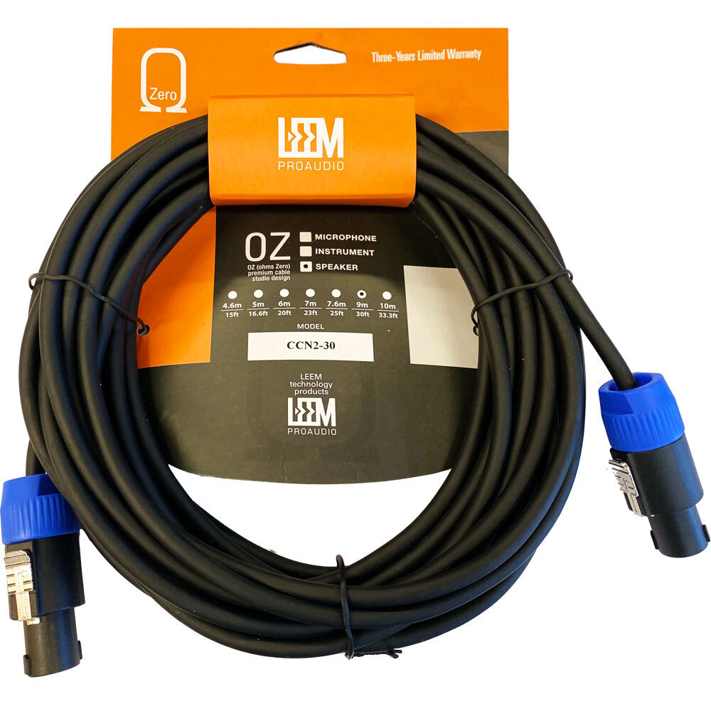 Leem 30ft Speaker Cable (Speakon Female - Speakon Female) — Music Man ...