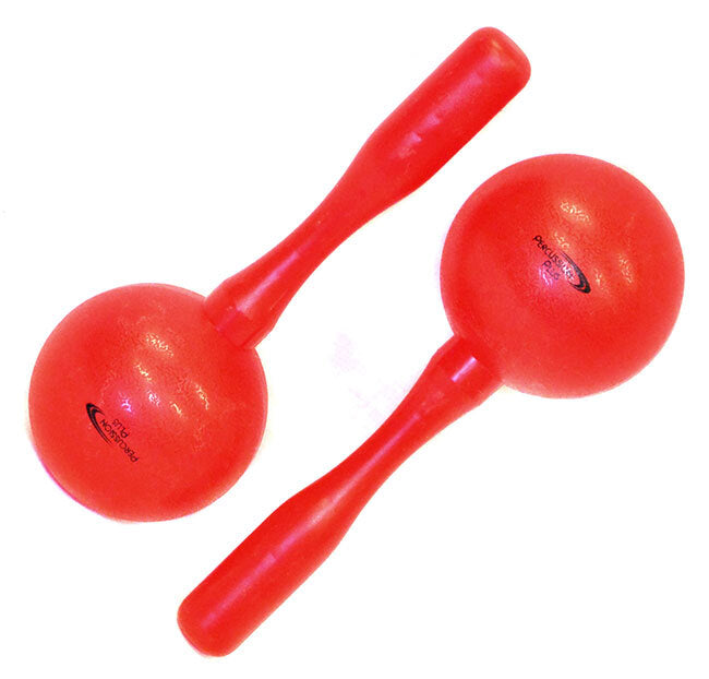 Percussion Plus Round Head Plastic Maracas in Red — Music Man Australia