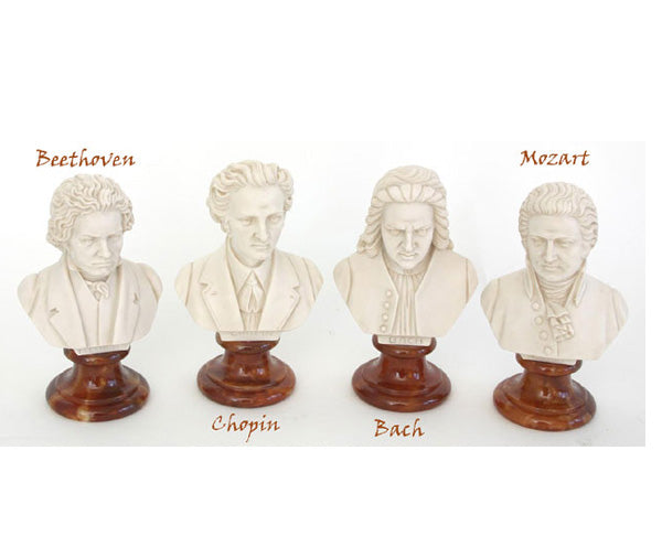 15CM COMPOSER BUST CHOPIN CRUSHED MARBLE — Music Man Australia