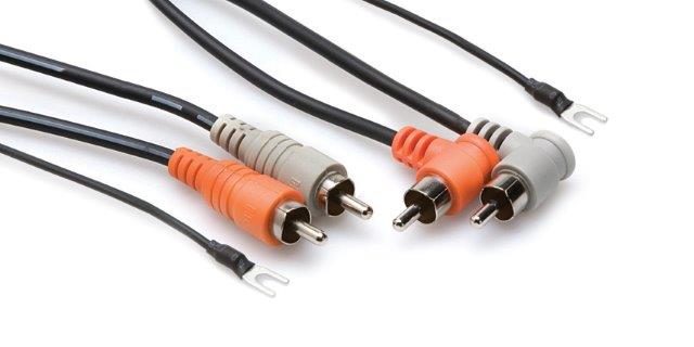 02 MTR DUAL AUDIO CABLE RCA TO RA W/GROUND STRAP — Music Man Australia