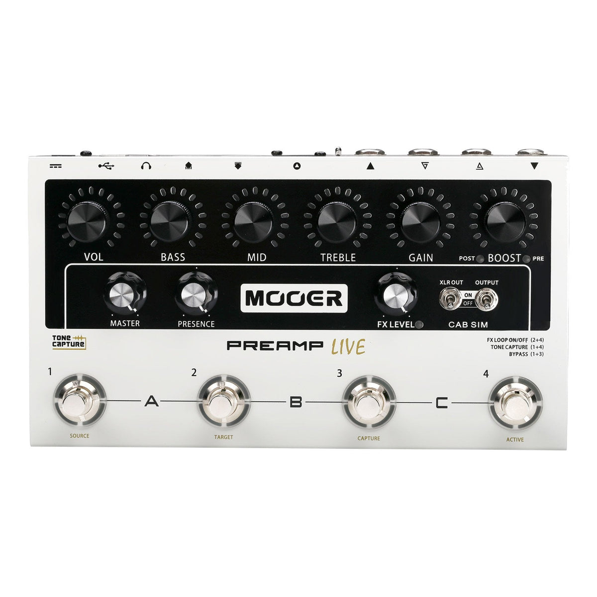 Mooer 'Preamp Live' 4-Channel Preamp & Cabinet Simulation Guitar Effec ...