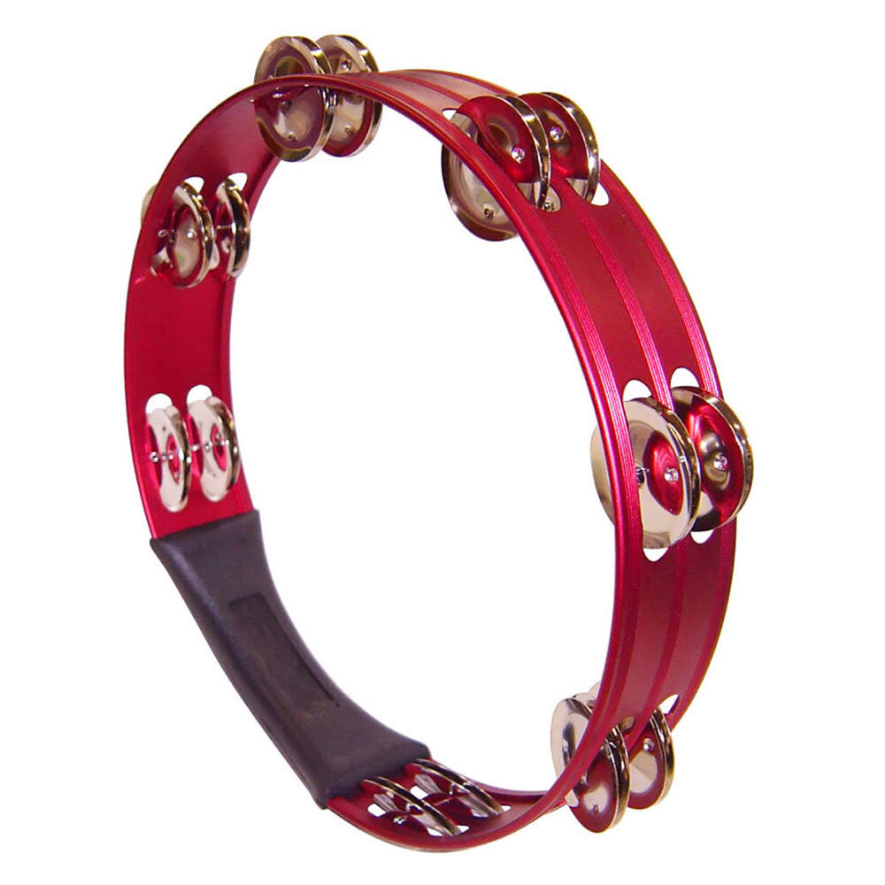 Opus Percussion 10" Tambourine with Double-Row Jingles in Red — Music ...