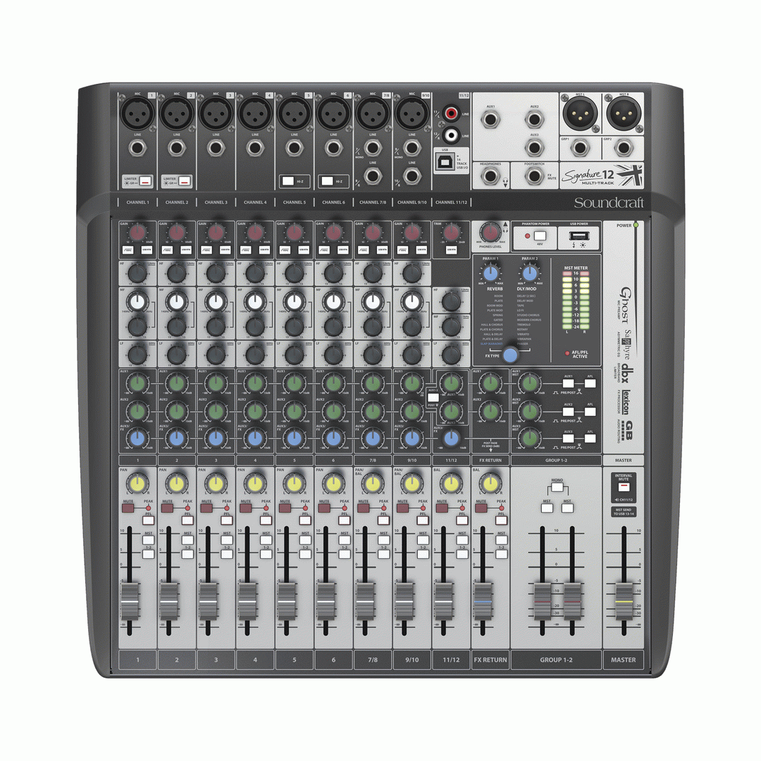 SIGNATURE 12 CH MIXER WITH USB MULTITRACK — Music Man Australia