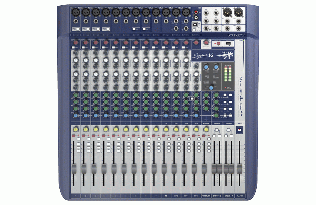 SIGNATURE 16 CH MIXER WITH USB AND FX — Music Man Australia