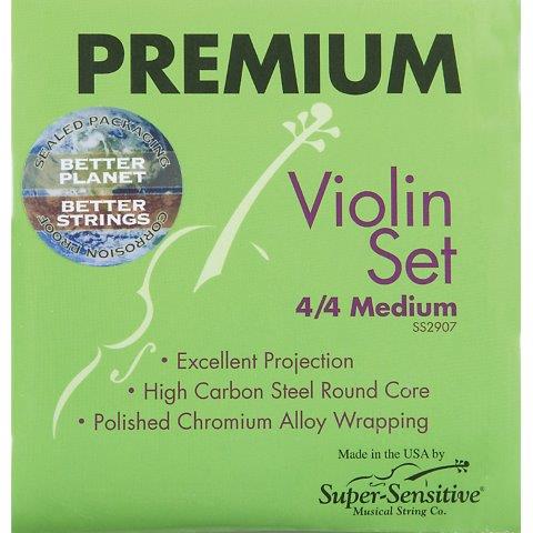 4/4 SIZE VIOLIN STRING SET MED PREMIUM FULL CORE — Music Man Australia