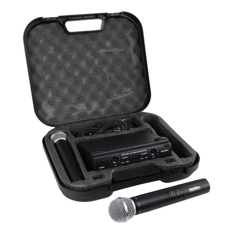 SoundArt Dual Channel Wireless Microphone System with 2 x Handheld Mic ...
